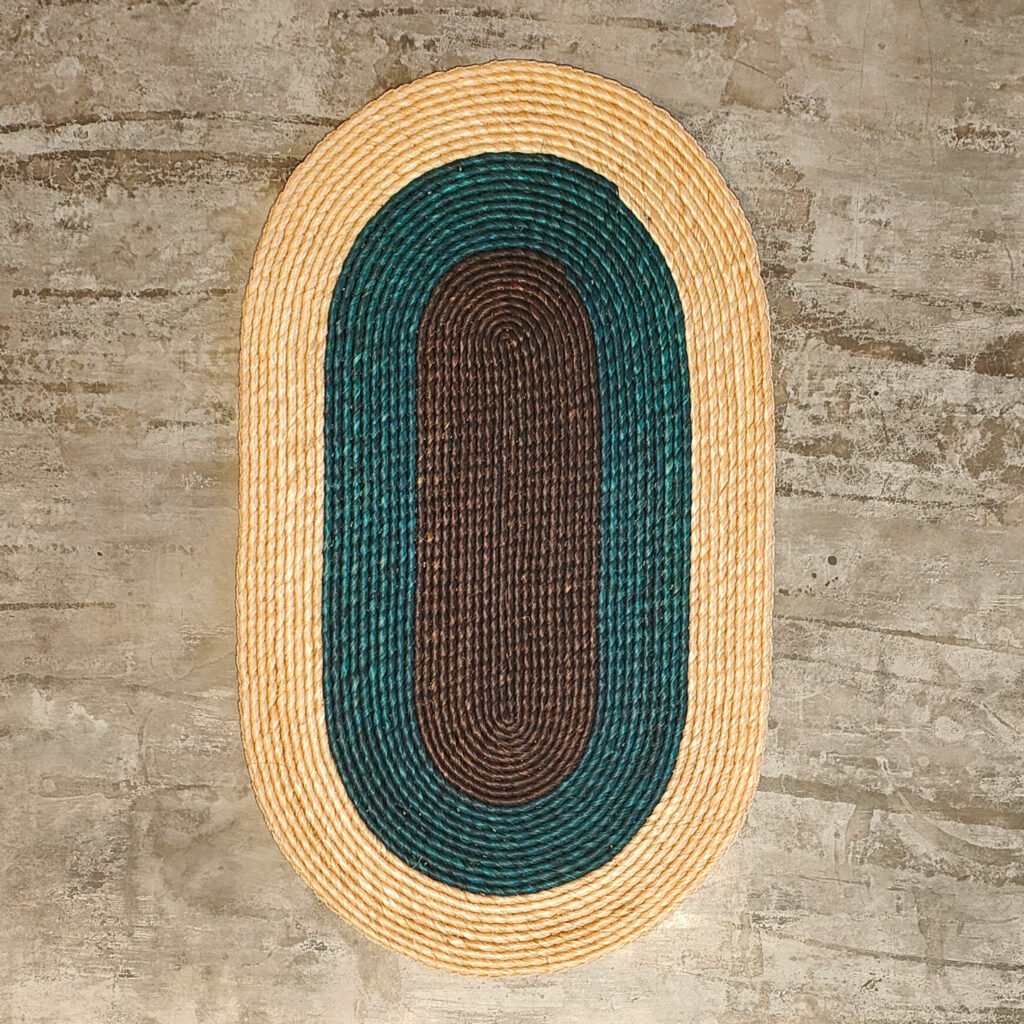 Oval Binding Abaca | Charcoal & Seafoam – Soumak.ph